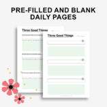 Three Good Things Printable Journal - Thriving Good Life